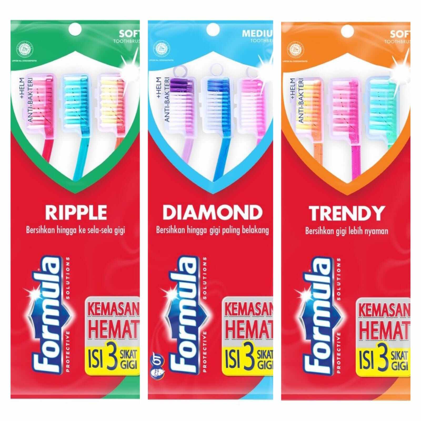 sikat gigi formula all variant isi 3 | Lazada Indonesia