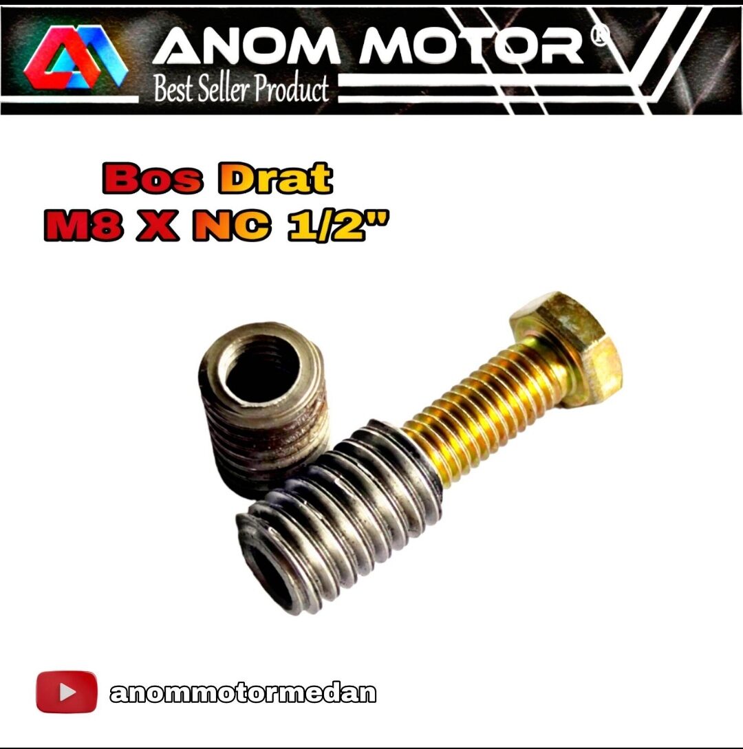 Bos drat M8 x 1/2",harga untuk 1 pcs/biji | Lazada Indonesia
