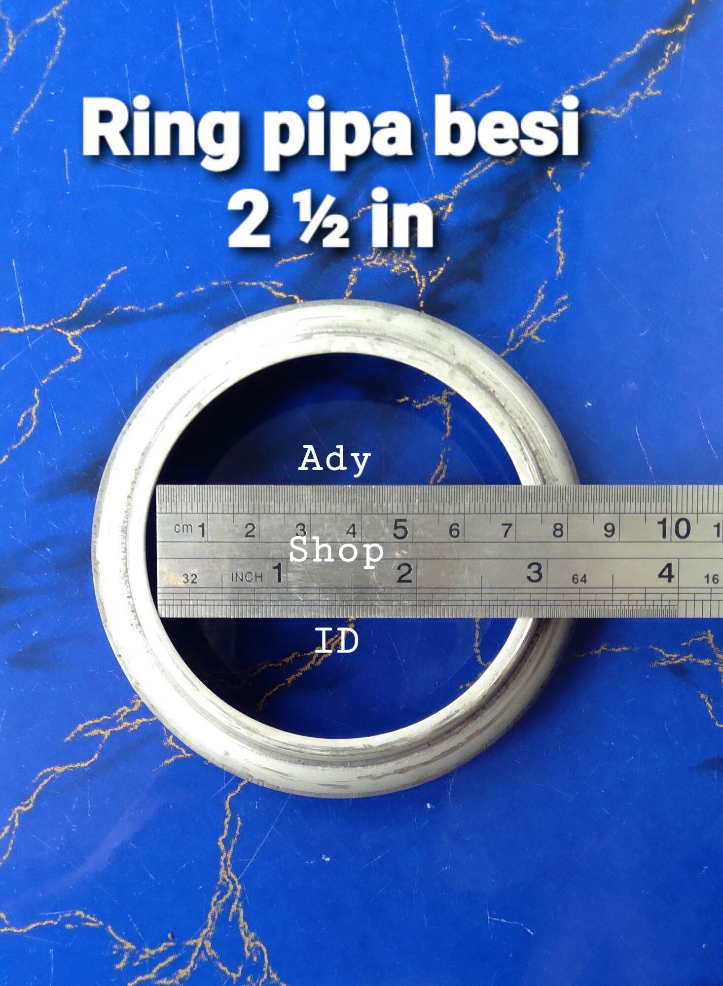 Ornamen pipa besi ring cembung pipa ukuran 2 ½ in Bahan pelat besi ...