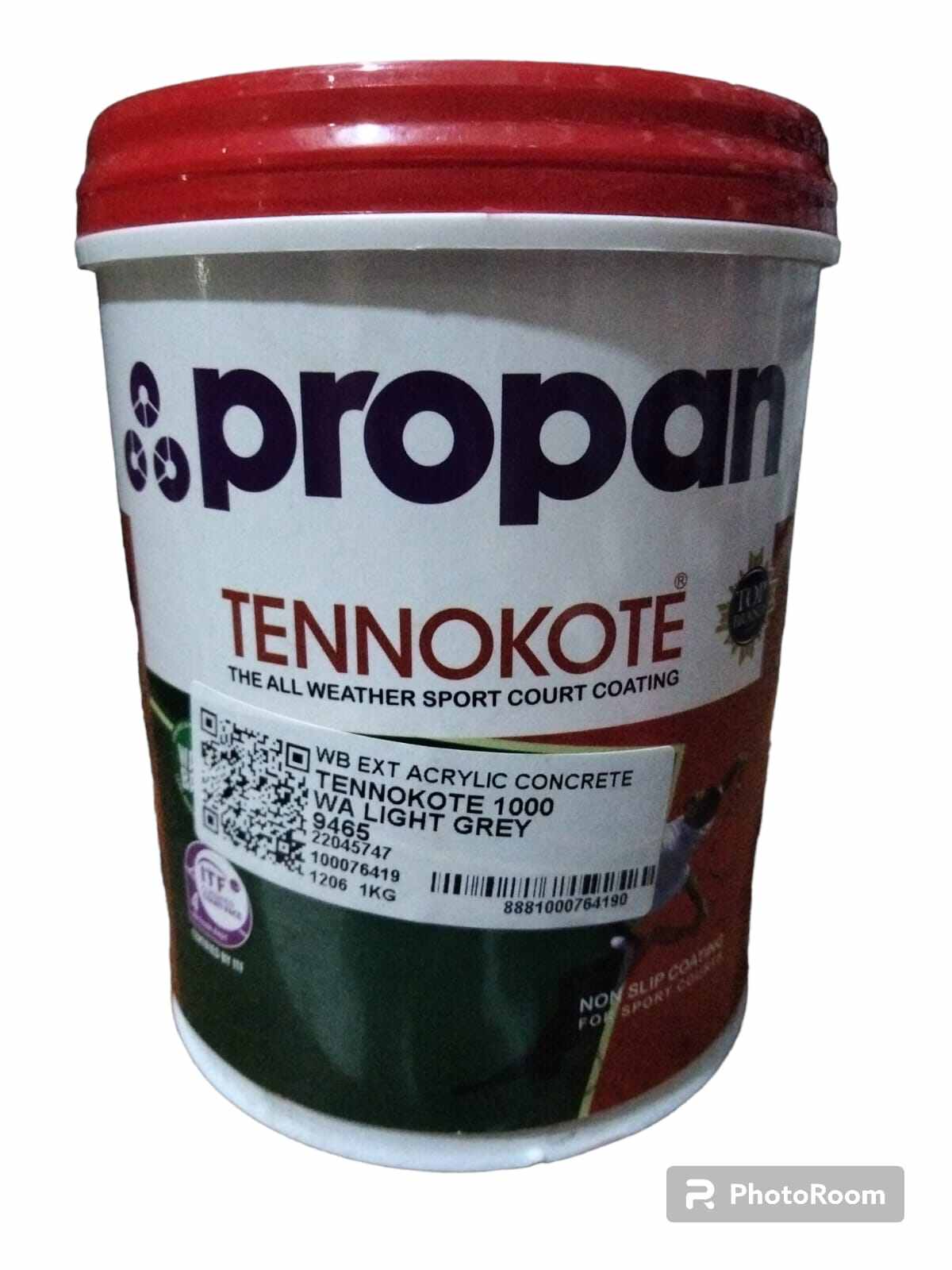 cat propan tennokote light grey cocok buat cat lapangan-taman bermain ...