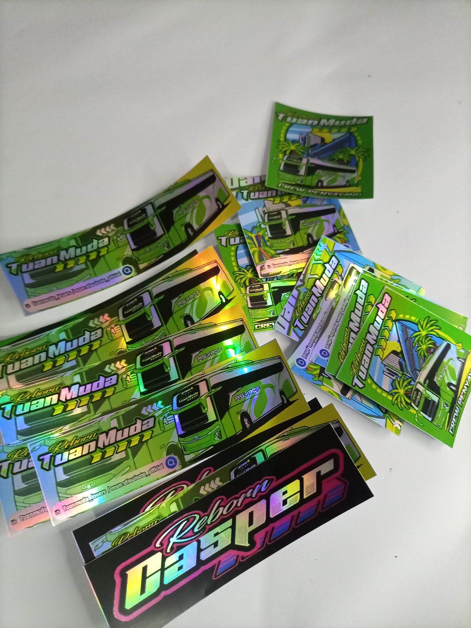 sticker tuan muda 16 pcs campur kotak dan panjang asli unit | Lazada ...