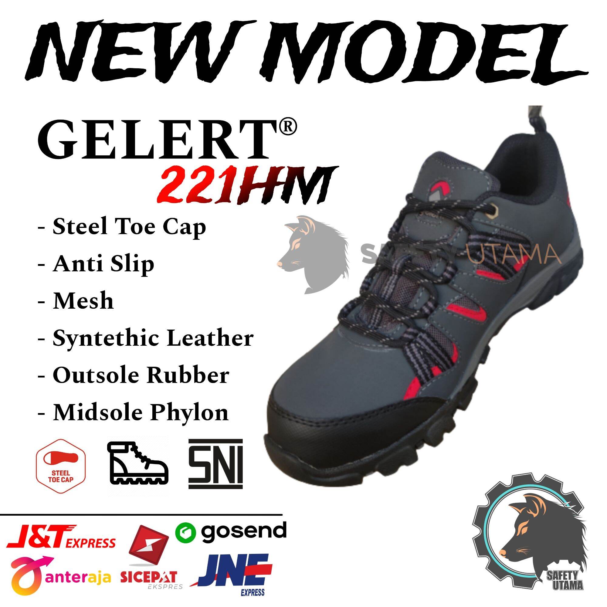 Sepatu Safety shoes Gelert 221HM Model outdoor Original kualitas Export ...