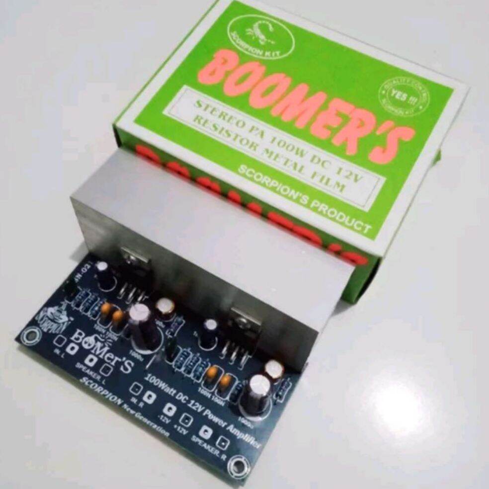 BOOMERS Power Amplifier Stereo DC 100W 12V BTL Scorpion | Lazada Indonesia