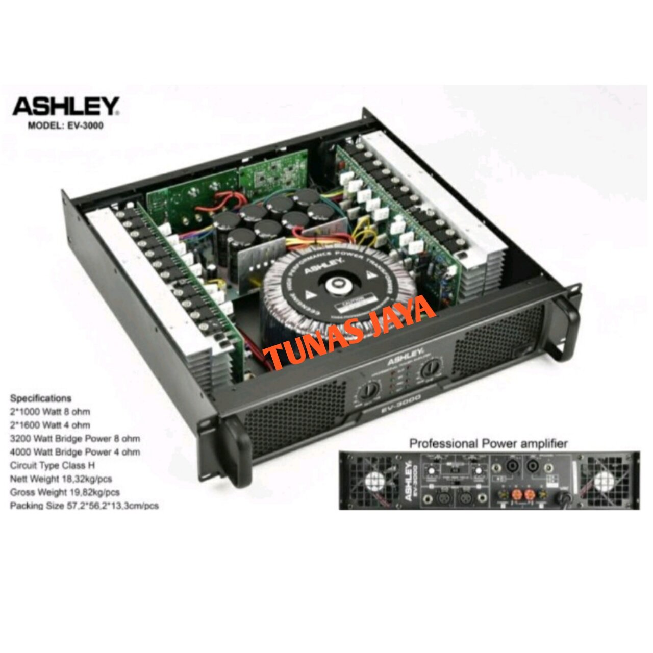 POWER AMPLI ASHLEY EV3000 ORIGINAL POWER ASHLEY EV 3000 POWER ASHLEY ...