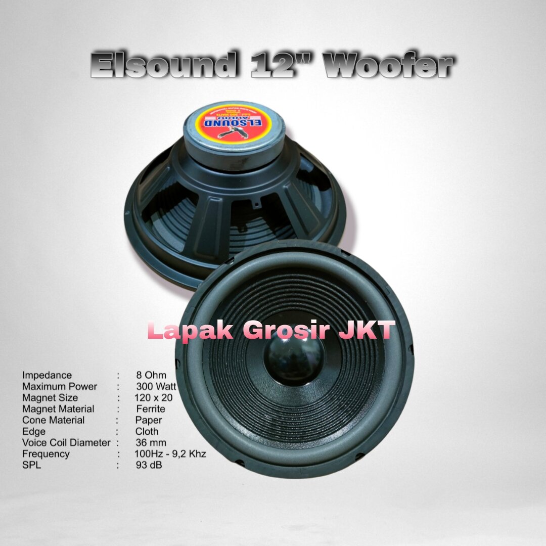 Speaker Elsound 12 Inch Woofer Original | Lazada Indonesia