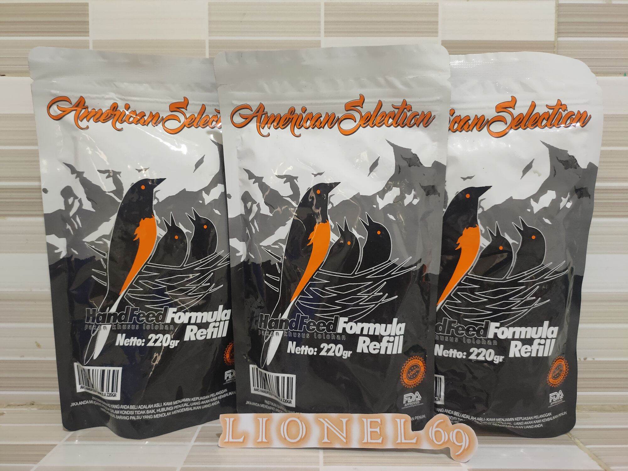 AMS AMERICAN SELECTION 220 HANDFEED FORMULA PAKAN LOLOHAN BURUNG MURAI ...