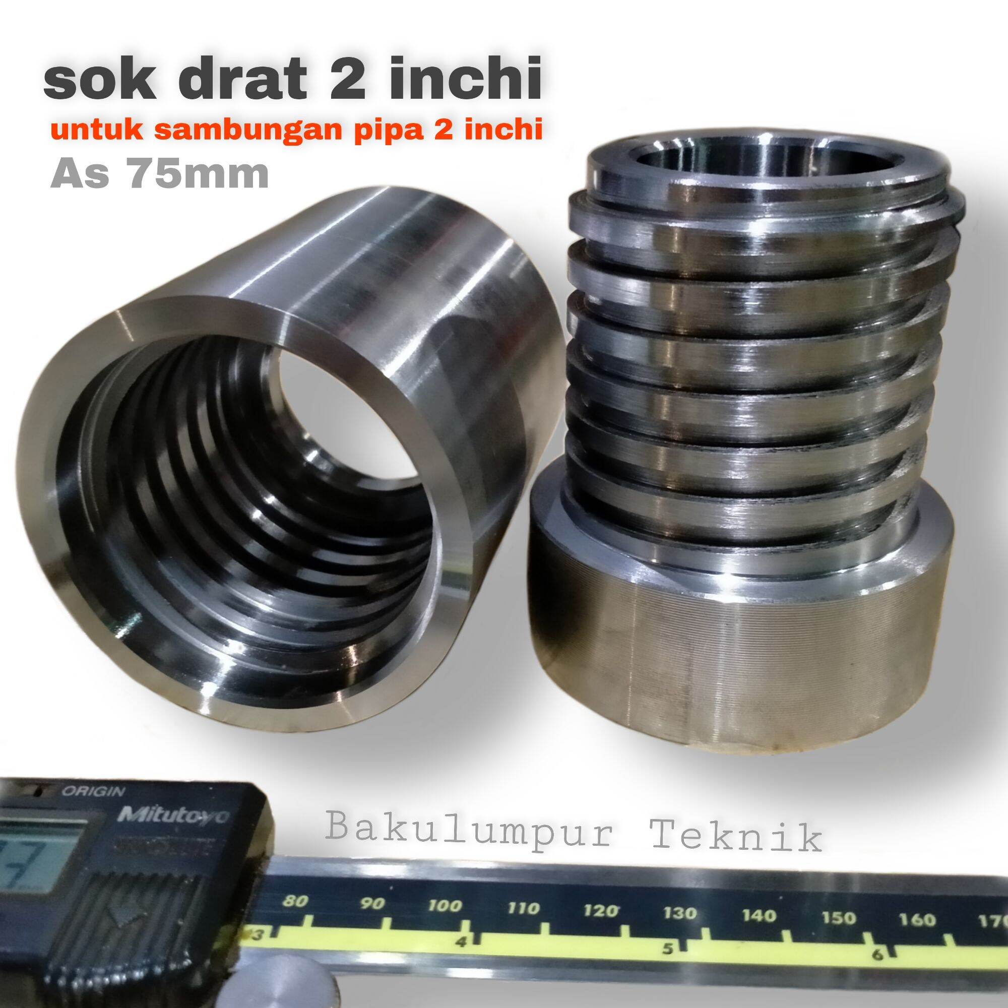Shock Drat Bor Sumur ukuran 2 Inc/Dim Sok Drat Pipa Bor Sumur Sock Drat Luar Dalam Socket Pipa ...