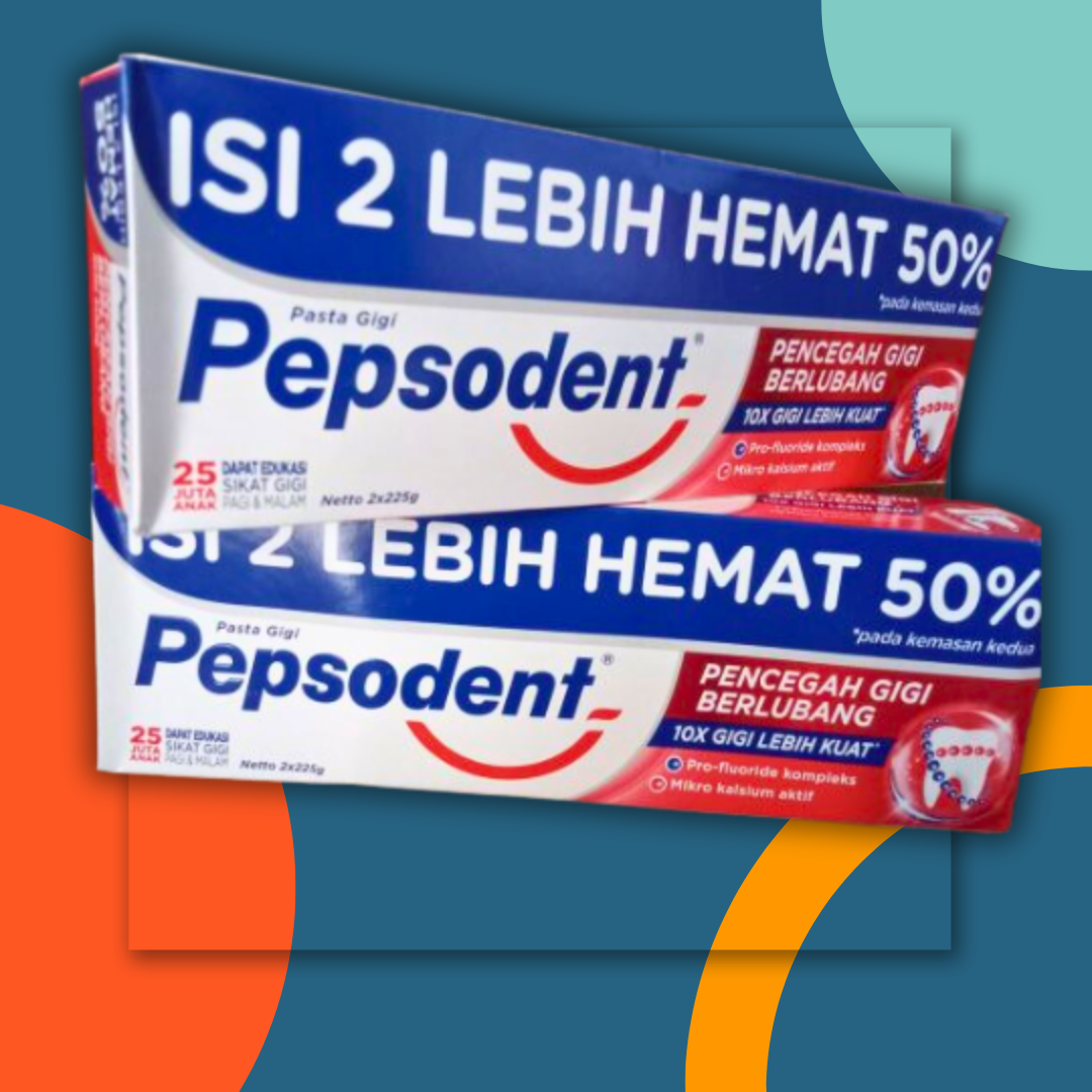 Pepsodent Pasta Gigi 225 gr isi 2 | Lazada Indonesia