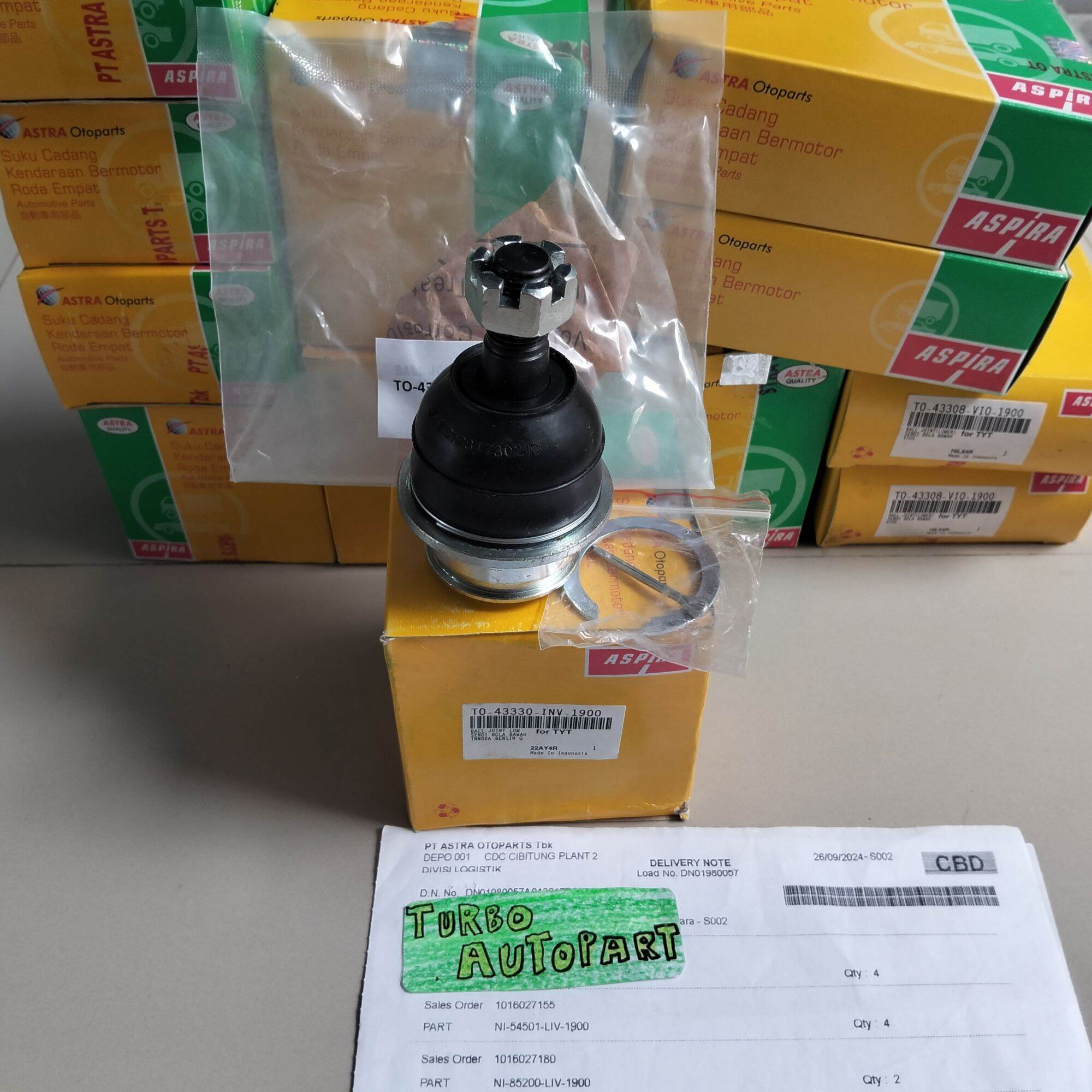 BALL JOINT LOWER BAWAH TOYOTA INNOVA THN 04-15 ASPIRA ASTRA ORIGINAL ...
