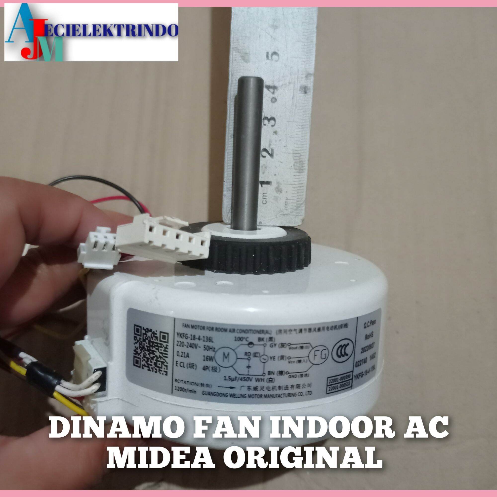 DINAMO MOTOR FAN INDOOR AC MIDEA ORIGINAL PART | Lazada Indonesia