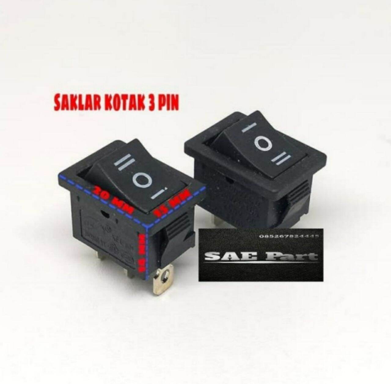 Saklar Kotak Kecil - Switch 3 Pin - Tombol ON OFF ON Blender Kaki 3 ...