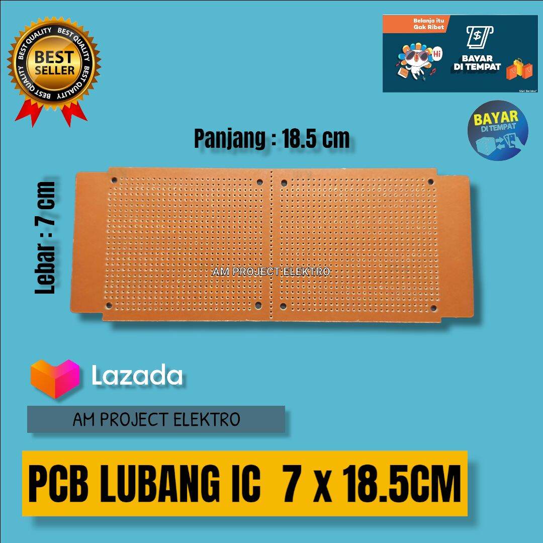 PCB bolong / Lubang ic 18 x 7 cm papan board circuit Pertinak | Lazada ...