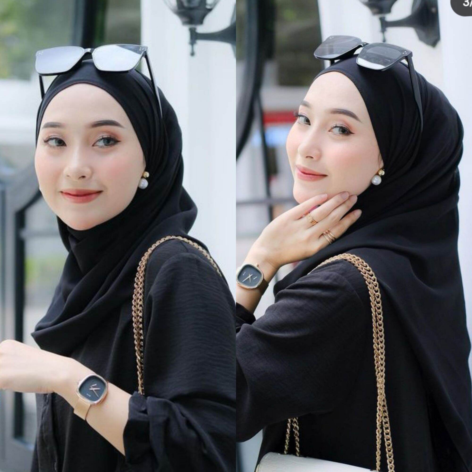 Anting Hijab Gold White Solid | Lazada Indonesia
