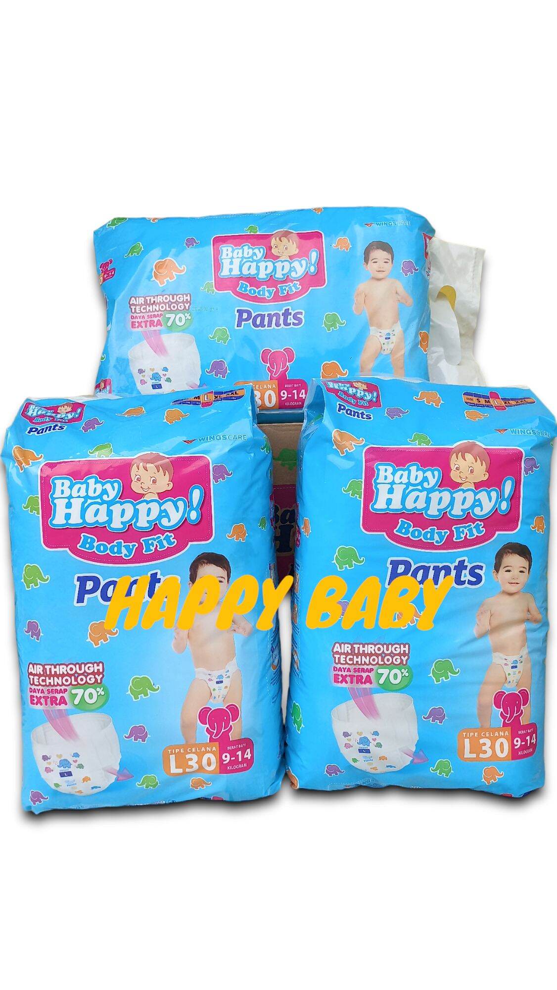 POPOK ANAK BAYI BABY HAPPY L28 BODY FIT PANTS AIR TECHNOLOGY DAYA SERAP ...