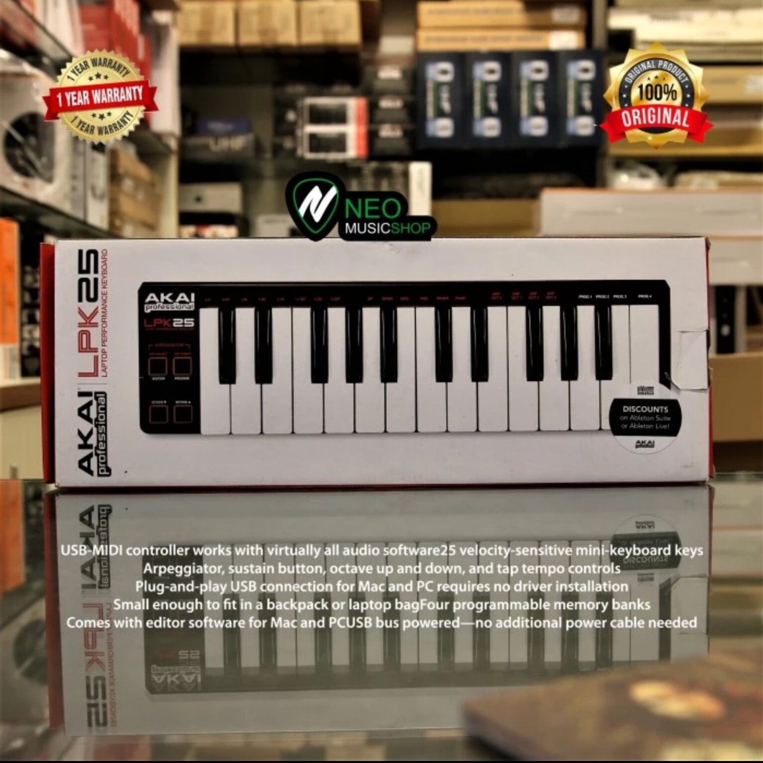 Akai LPK25 V2 25 KEY USB midi keyboard controller | Lazada Indonesia