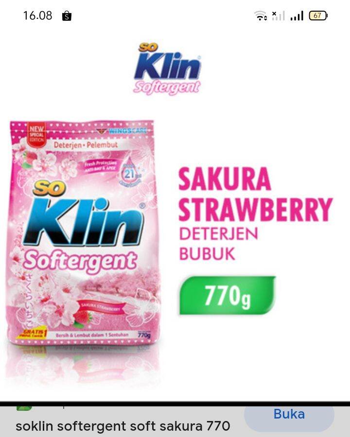 SOFTERGEN SO KLIN / DETERGEN BUBUK KEMASAN. 770GR....!!!? | Lazada ...