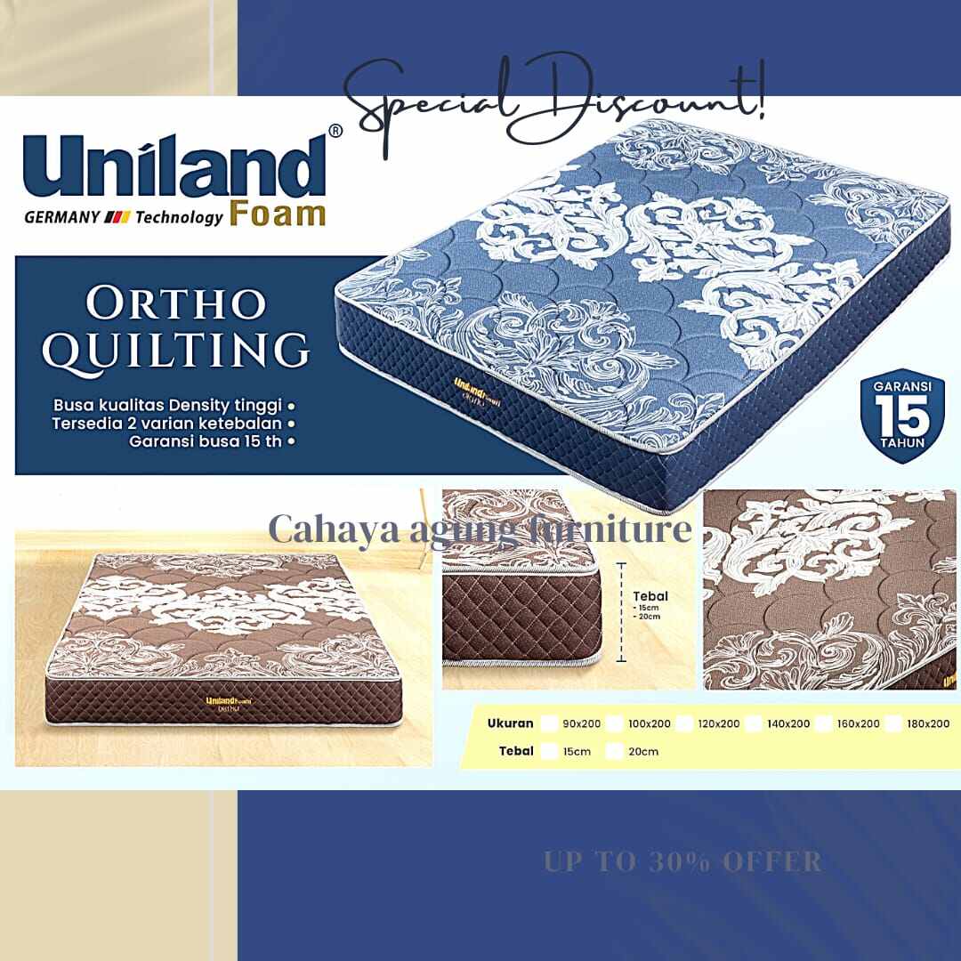 Kasur Busa Rebonded Uniland Foam Type Ortho Quilting Tebal 15 Cm ...
