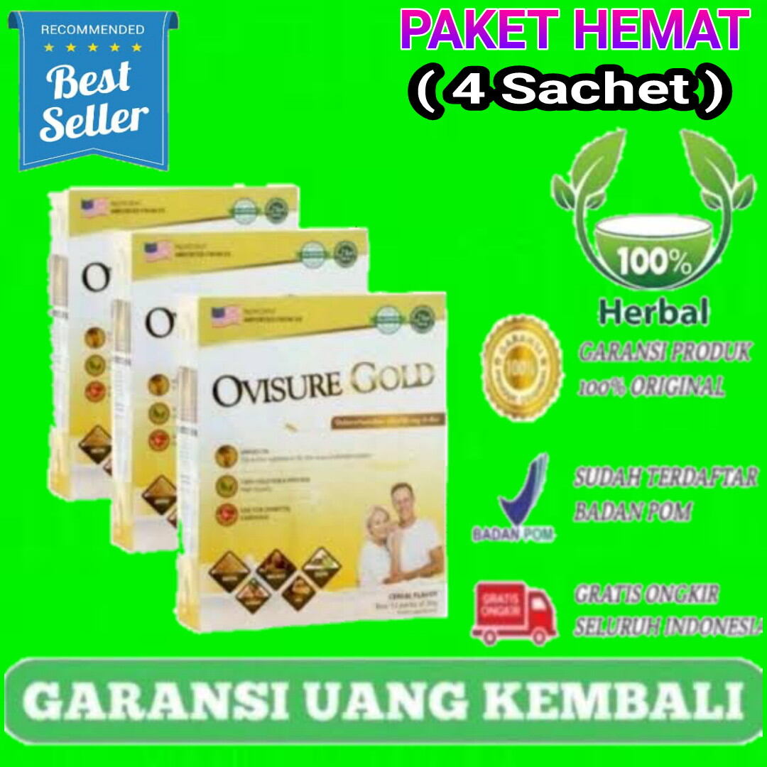 PROMO 4 SACHET OVISURE GOLD ORIGINAL OBAT SENDI DAN SYARAF - OVISURE ...