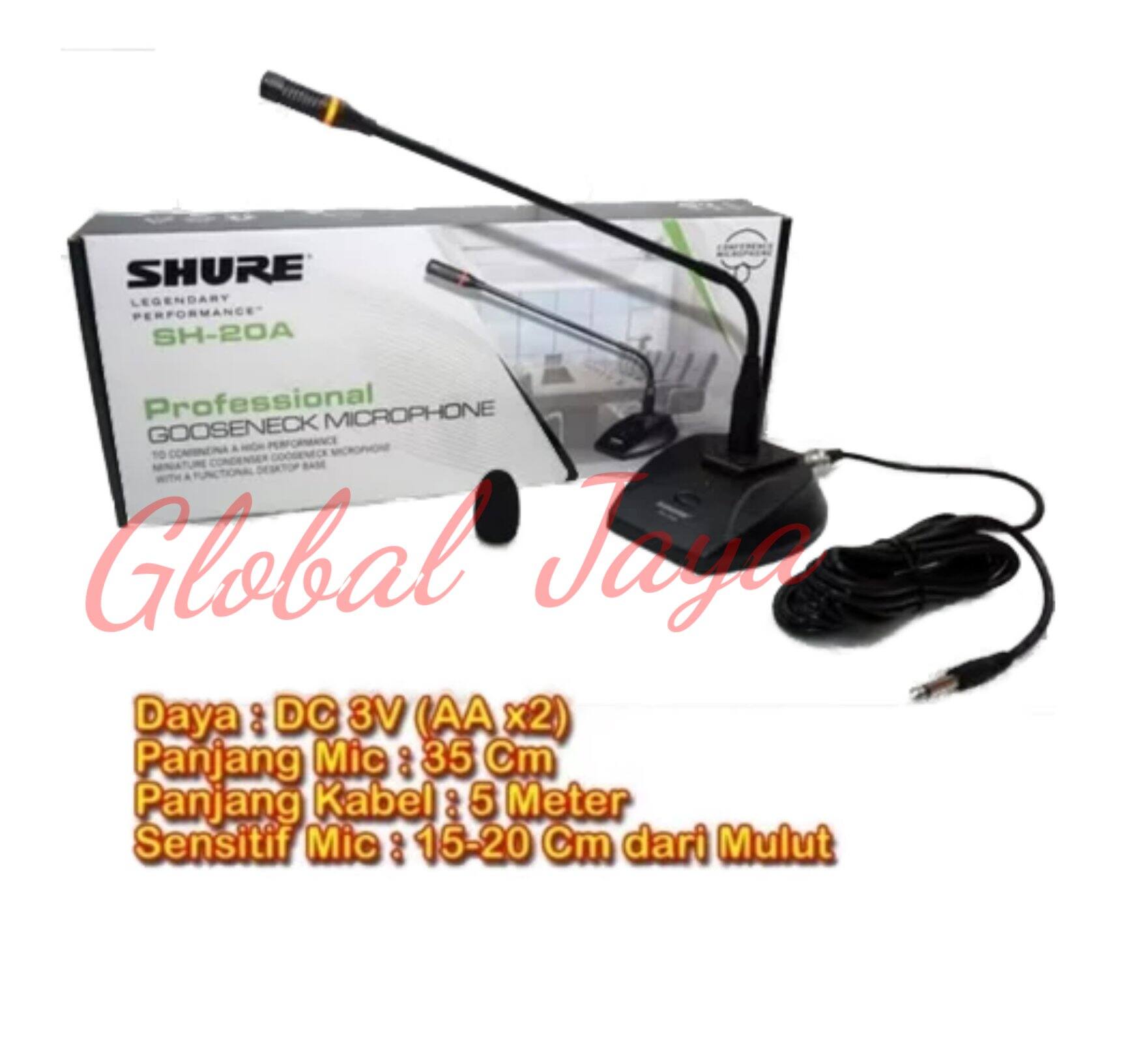 shure sh20a mic podium shure sh 20a mic conferences microphone shure sh20a mic meja mic ...