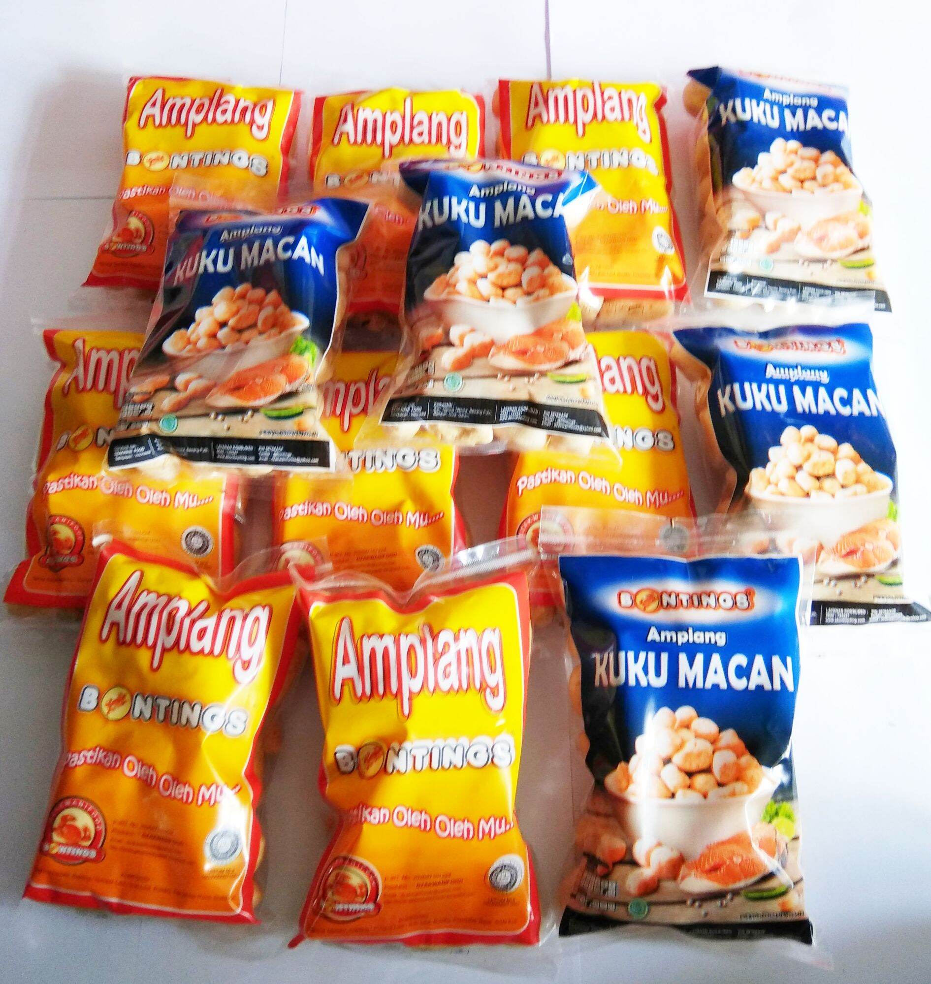 camilan snack makanan oleh oleh bontings amplang campur kuku macan dan ...