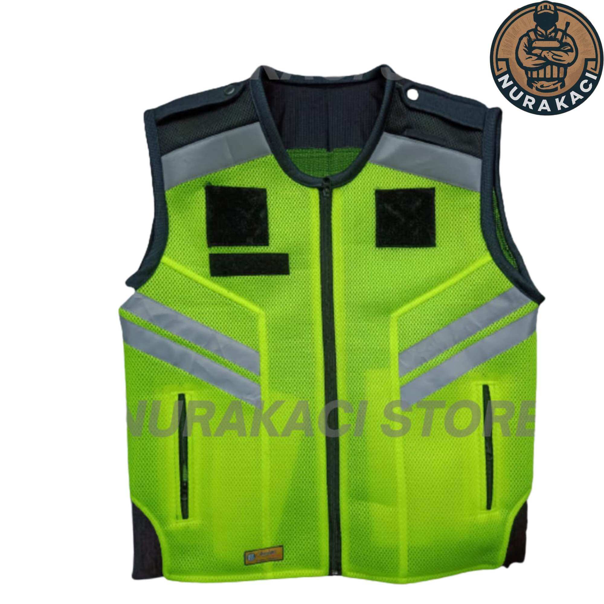 Rompi Jala Double Mesh Tebal Multifungsi Vest Safety K3 Kerja Lapangan ...