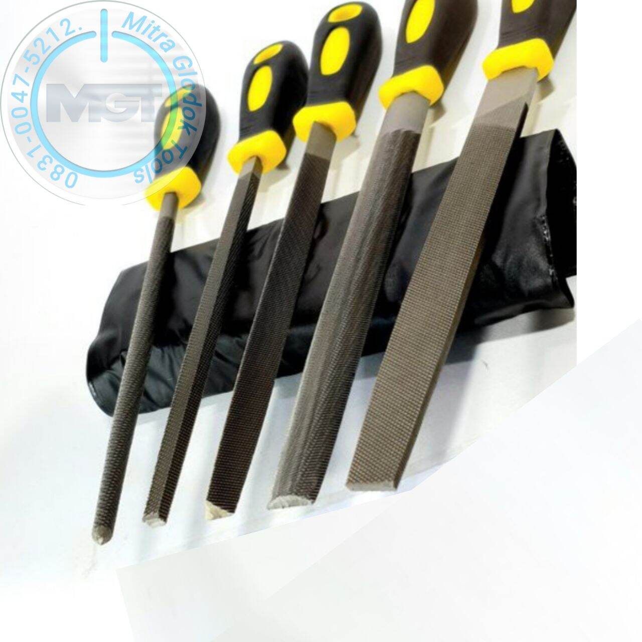 kikir besi set 5 pcs size 8 inch steel files alat pengasah gergaji besi ...