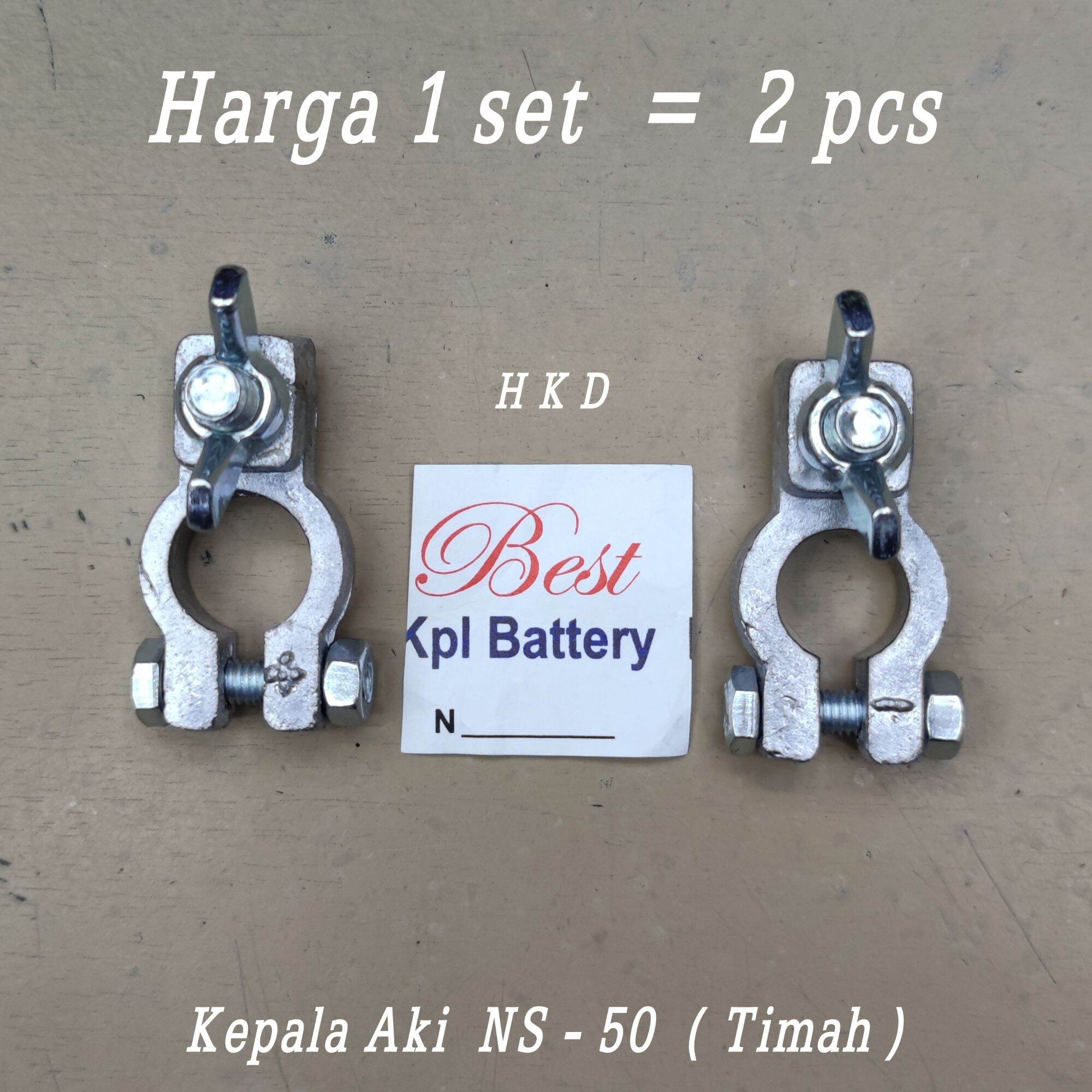 KEPALA BATTERY AKI / ACCU MOBIL NS-50 TIMAH ( BESAR ) " BEST " KEPALA ...