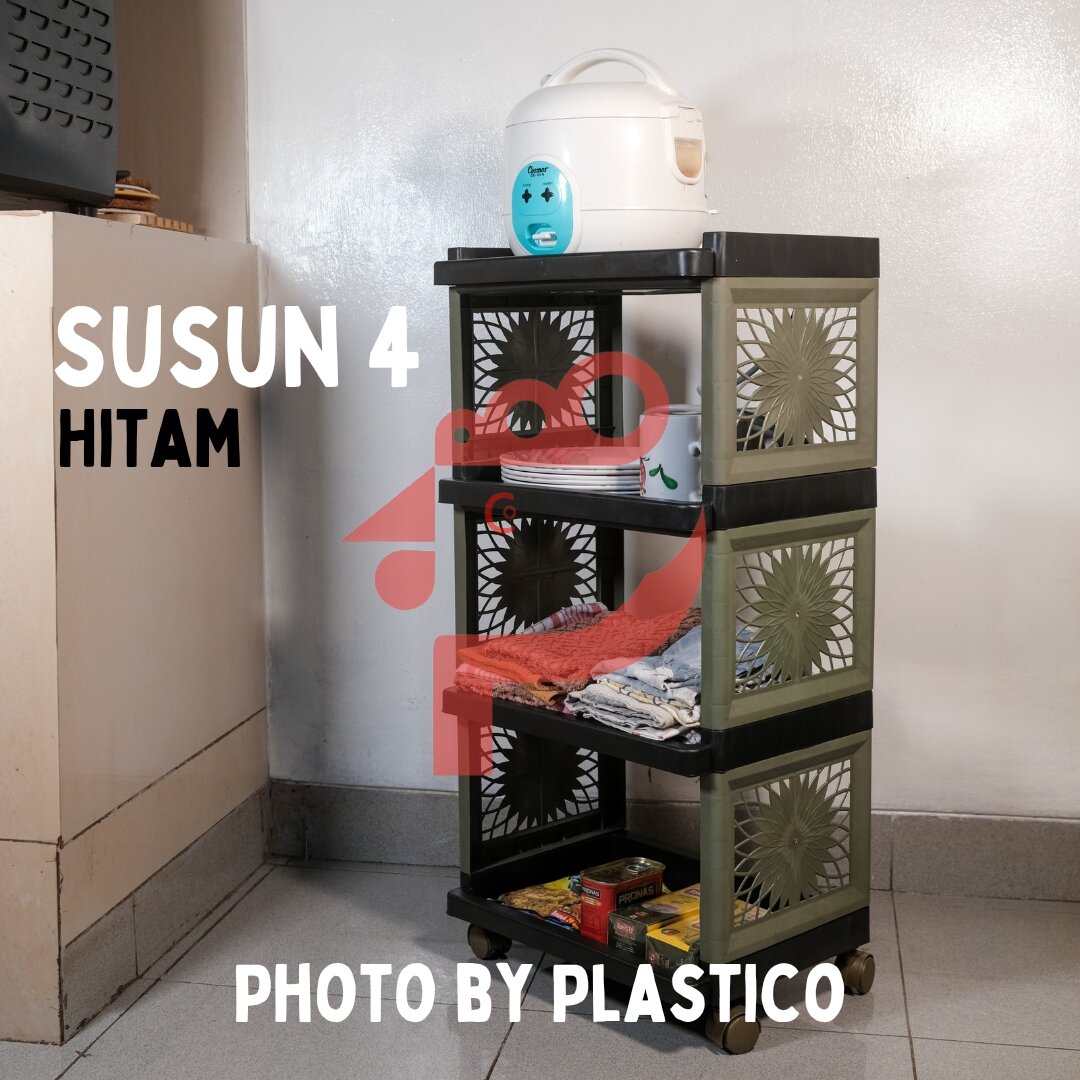 USAGI Rak Yoyo Multiguna SUSUN 3 4 5 HITAM PUTIH | Lazada Indonesia