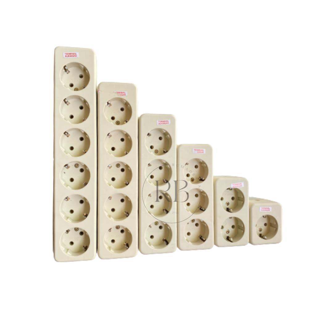 Terminal kuningan merk uticon lubang 1 2 3 4 5 6 stop kontak colokan ...