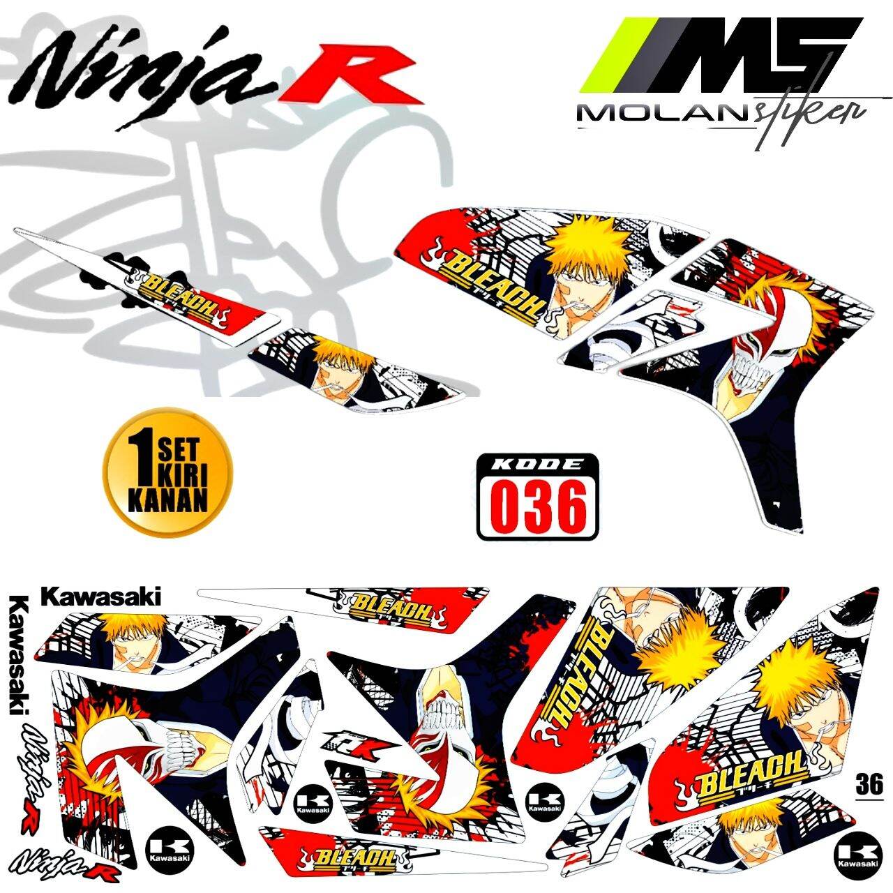 Decal Sticker Striping Variasi Animasi Ninja R 150 & Ninja Ss 150 ... Decal Sticker Striping Variasi Animasi Ninja R 150 & Ninja Ss 150 ...