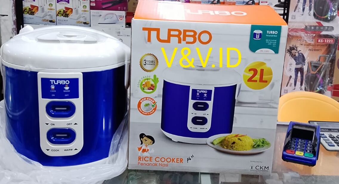 (TURBO) RICE COOKER 2L/PENANAK NASI 400W GARANSI RESMI TURBO 3TAHUN ...