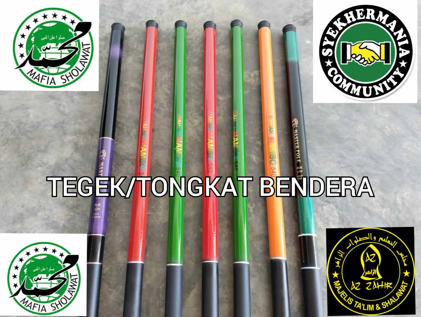 Stik bendera tongkat bendera tegek bendera sholawat murah,joran tegek ...