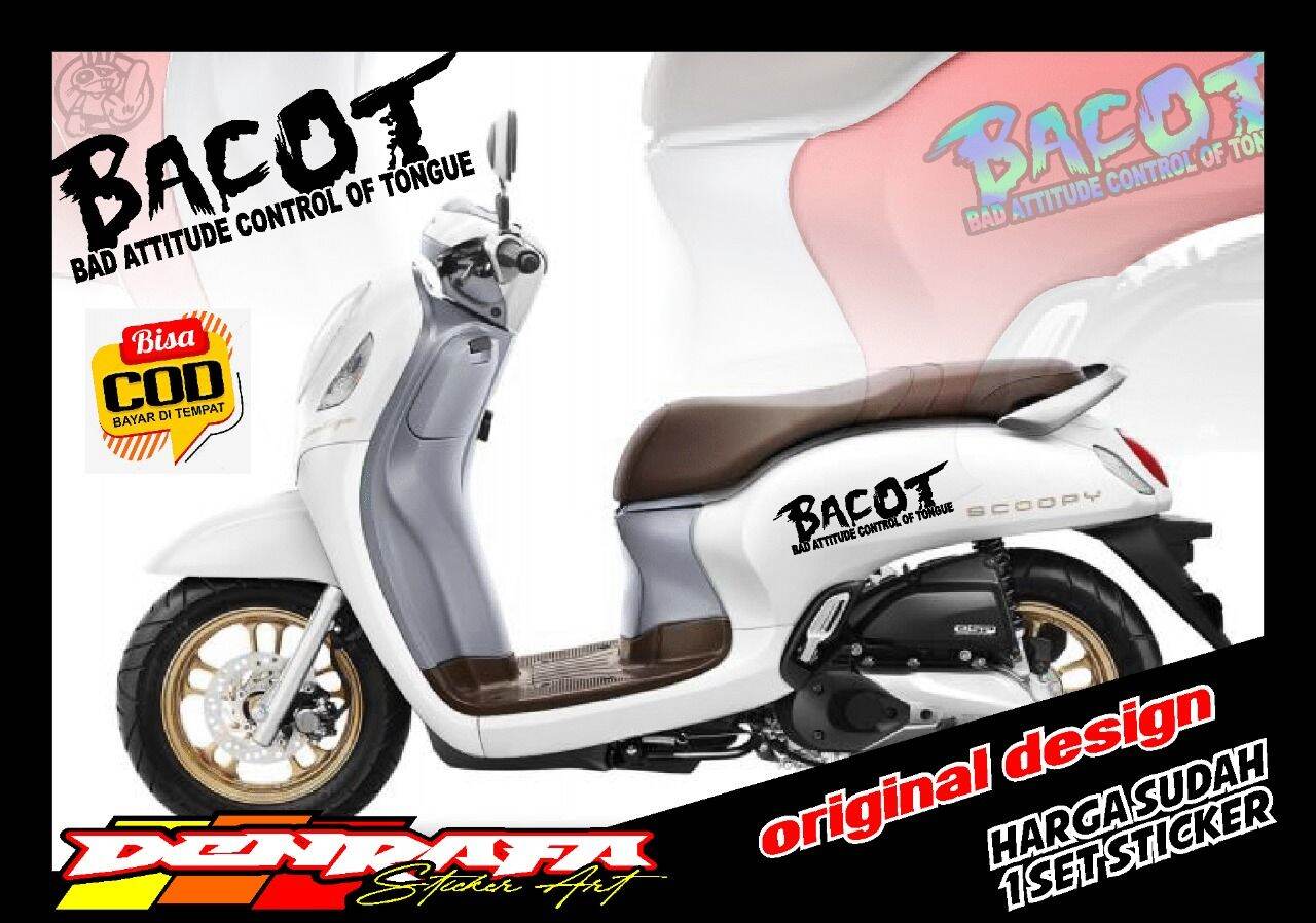 Sticker Viral Scoopy / Sticker BACOT Motor Scoopy | Lazada Indonesia