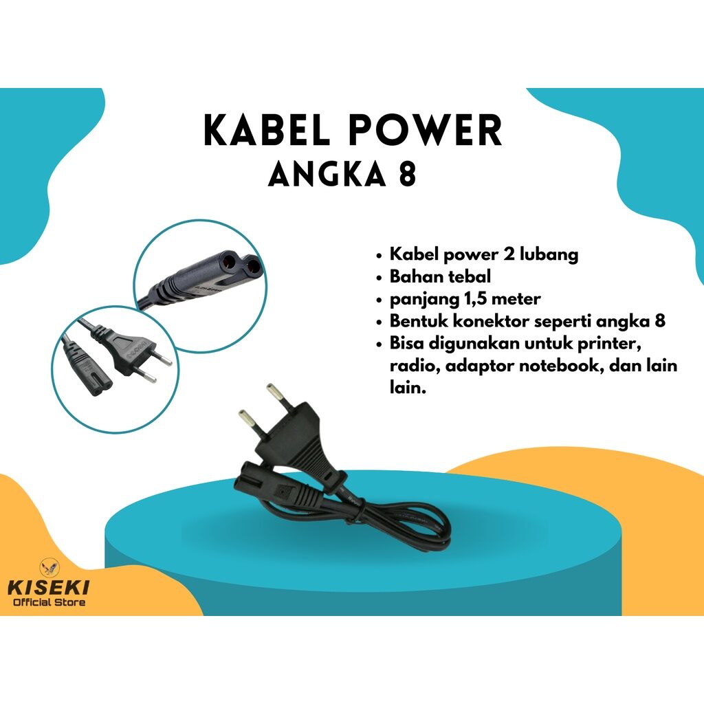 kabel power angka 8 kabel radio jadul | Lazada Indonesia
