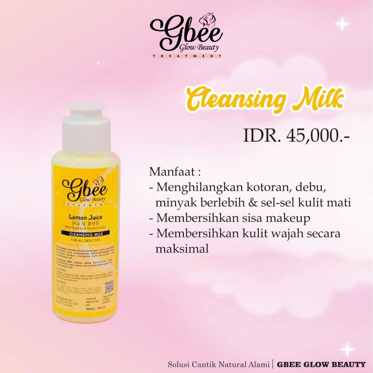 GBEE GLOW BEAUTY TREATMENT CLEANSING MILK | Lazada Indonesia