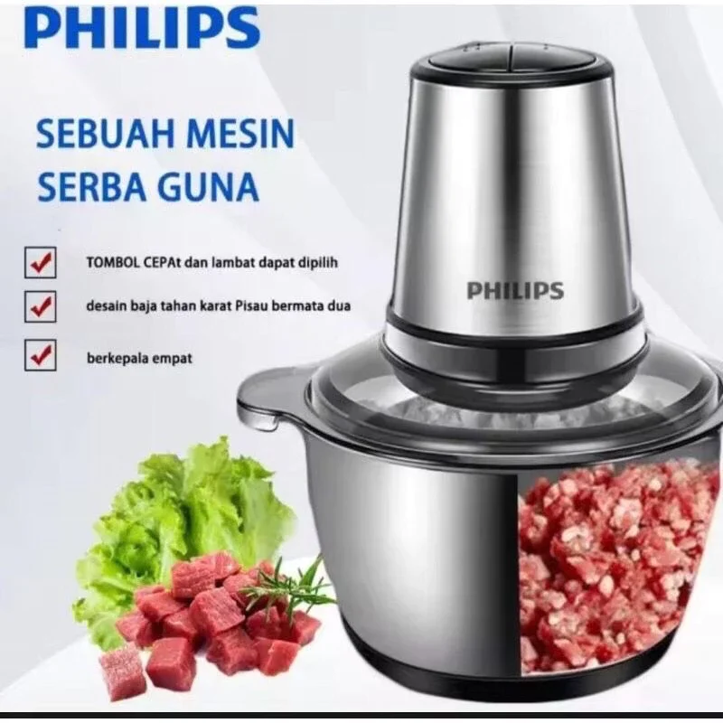 CHOOPER BLENDER PHILIPS FOOD FROCESSOR STAINLESS HR-2560.400-WATT ...