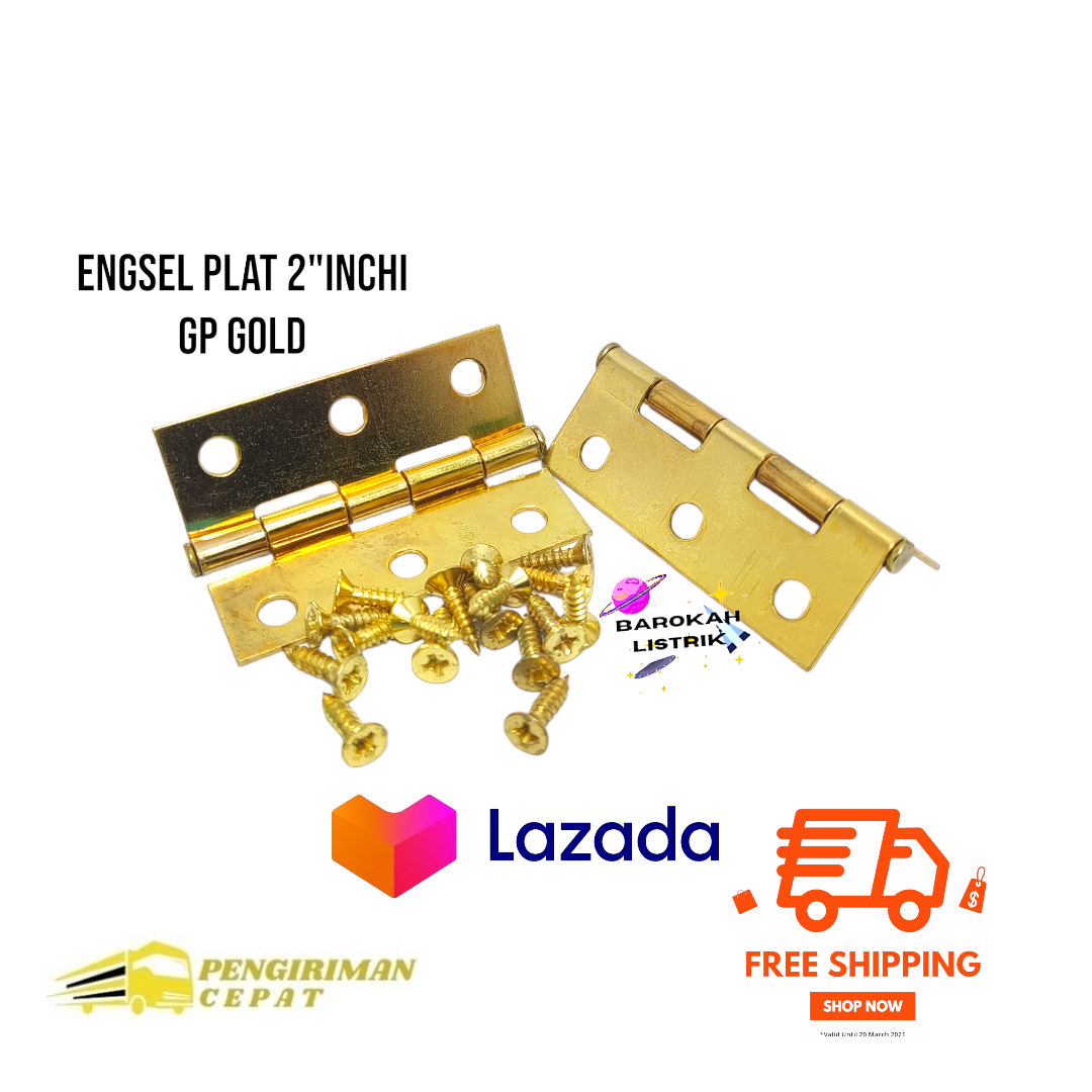 engsel plat 2"engsel jendela 2 Inch plat bahan stainless gold/engsel ...