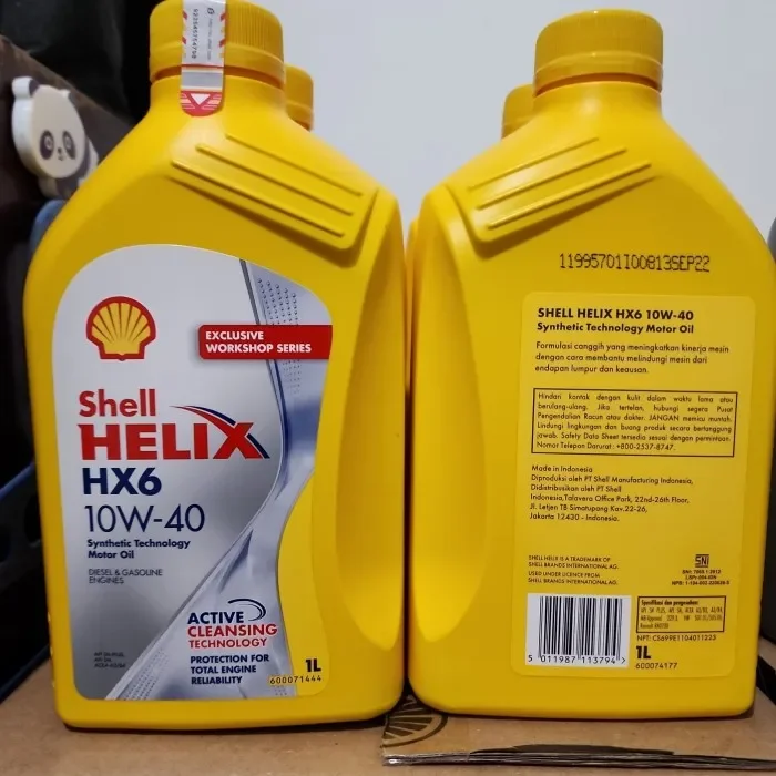 Shell Helix HX6 10W40 1L ( ORIGINAL BARCODE ) | Lazada Indonesia