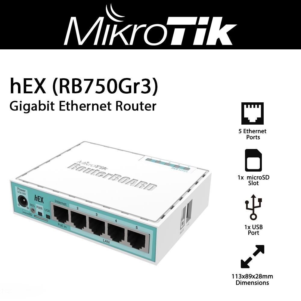 MIKROTIK HEX RB750Gr3 ROUTERBOARD RB 750 Gr3 | Lazada Indonesia