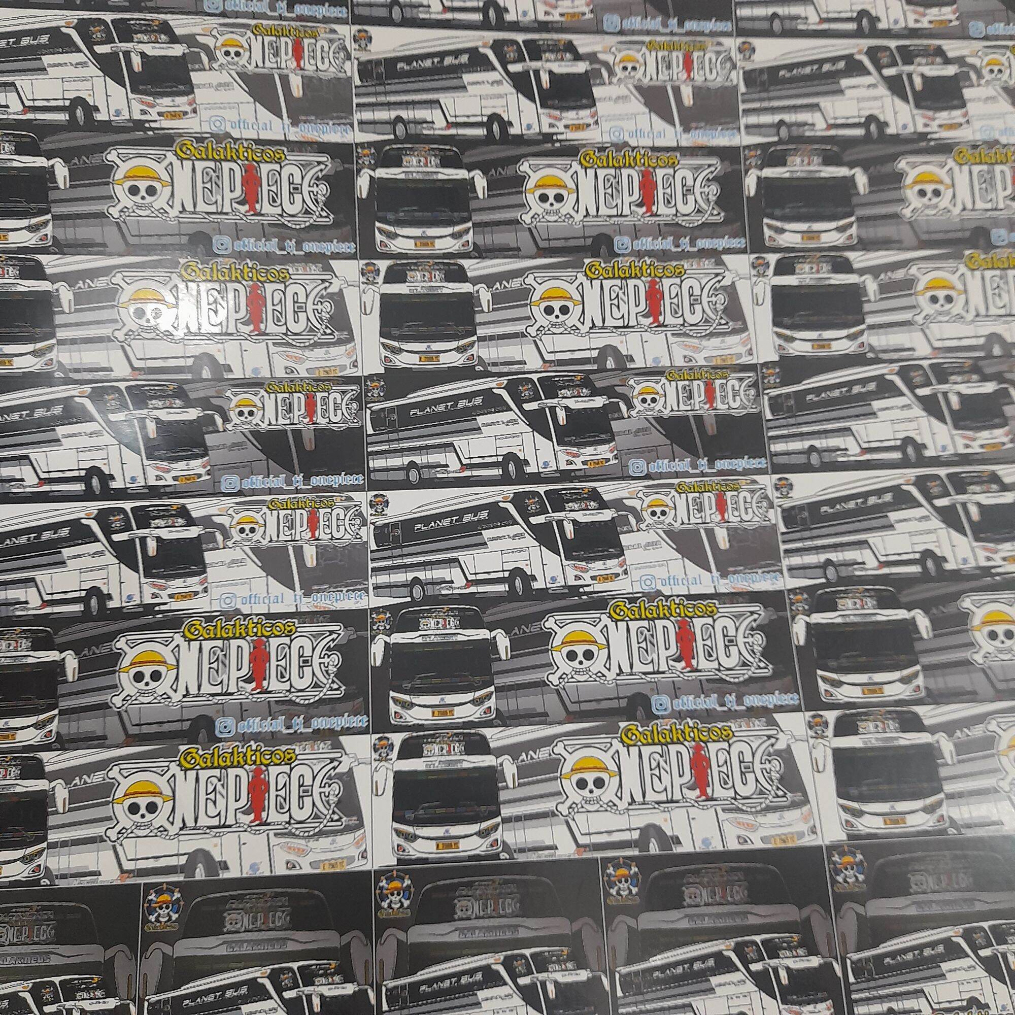 STIKER BUS BASURI ONE PIECE MOTIF BARU ISI BANYAK /STIKER BUS ONE PIECE ...