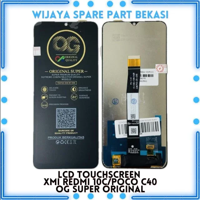 LCD XMI REDMI 10C/POCO C40 OG SUPER BLACK | Lazada Indonesia