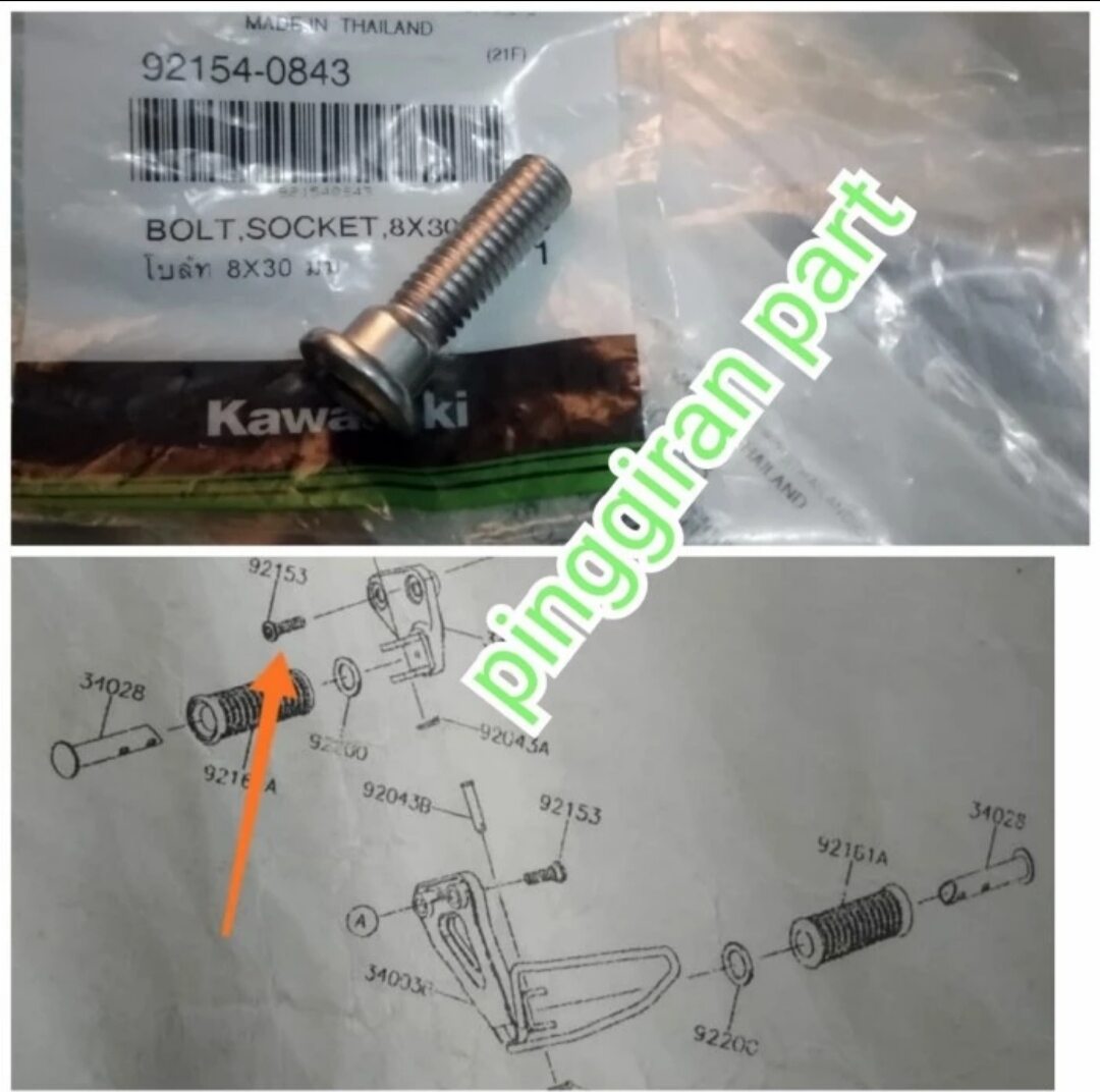 baut step footstep belakang KLX 150 original | Lazada Indonesia