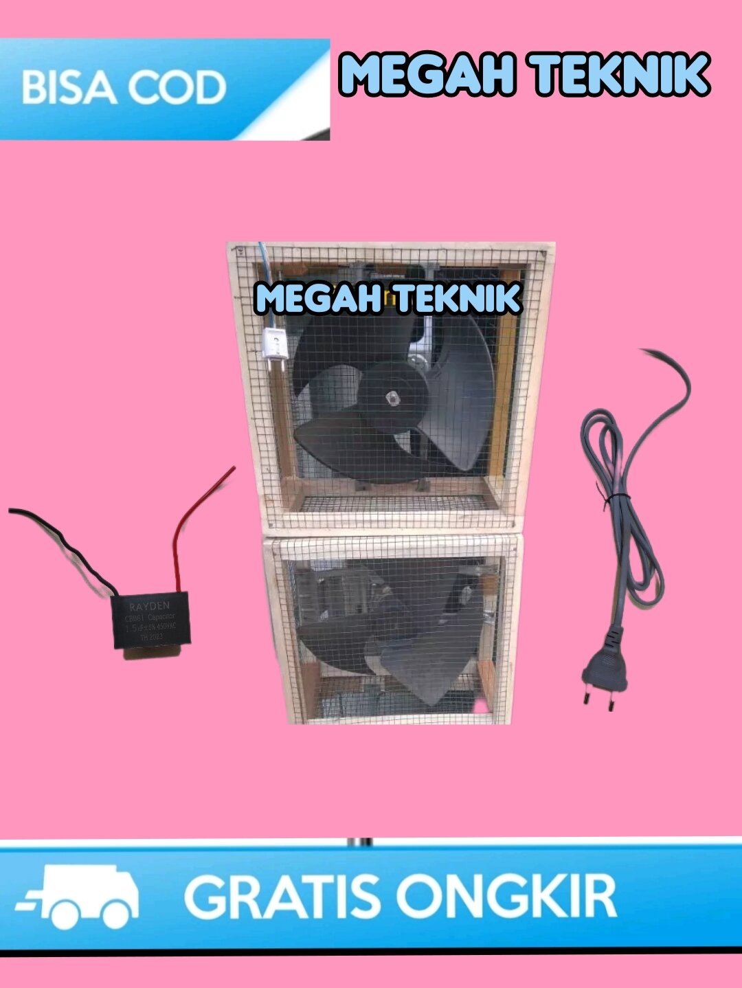 KIPAS ANGIN OUTDOOR AC / KHUSUS 2,5PK / ANGIN KENCENG / PAKAI RANGKA ...
