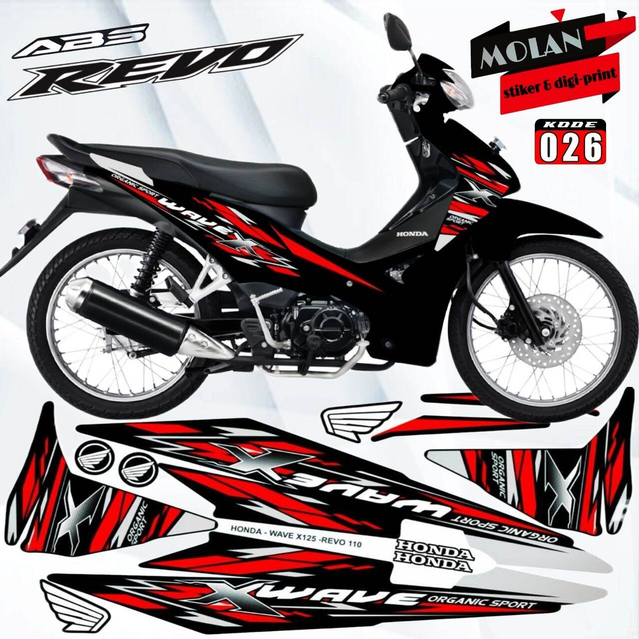 Decal Sticker Striping Variasi Revo Absolute 110 2010-2013 / Revo 110 ...