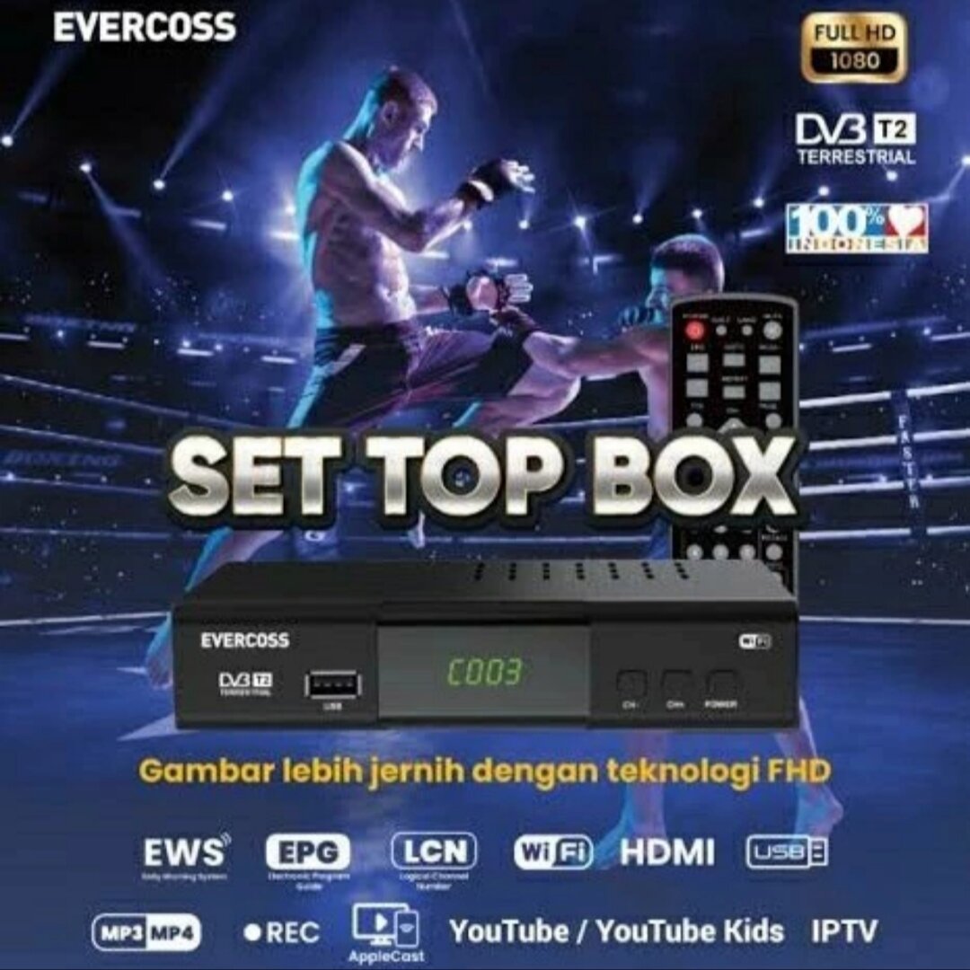 Evercross Set Top Box Pro Digital Receiver | Lazada Indonesia
