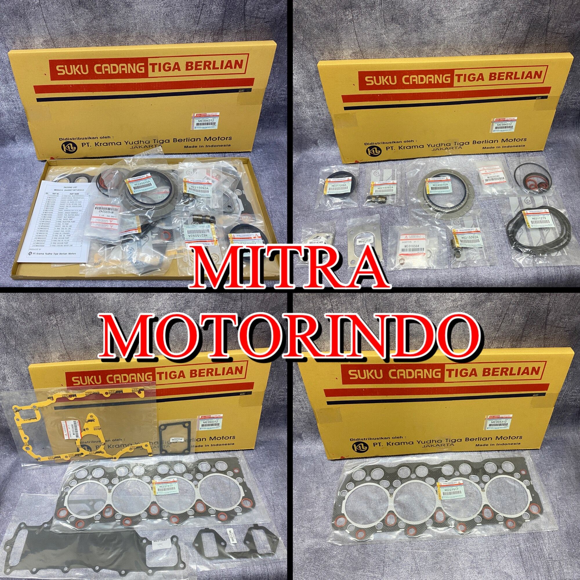 Paking set/gasket engine set Mitsubishi canter ps125 Turbo type Asli ...