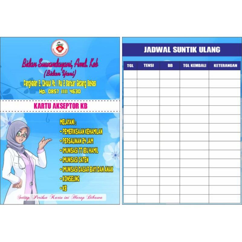 Kartu Akseptor KB Murah Meriah Isi 110 pcs | Lazada Indonesia