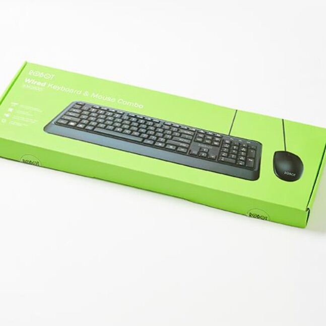 Keyboard And Mouse Combo Robot Km2600 Wired Black Lazada Indonesia