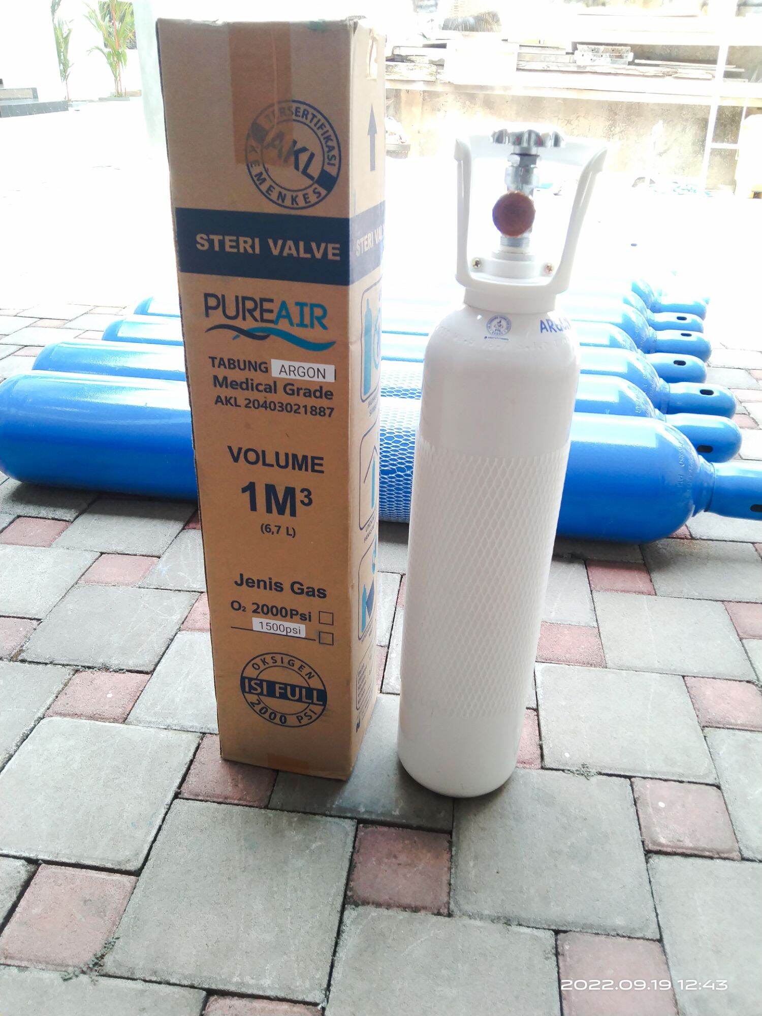 Tabung Argon 1m3 sudah isi siap pakai untuk las Tig argon | Lazada ...