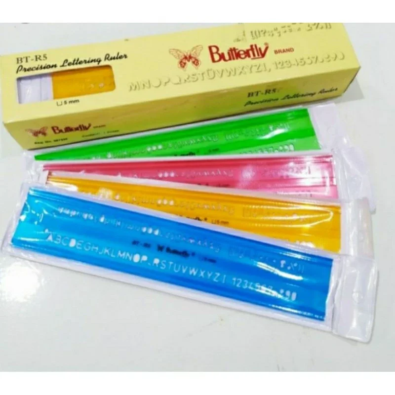 Penggaris Sablon / Mal Huruf 5 mm - Butterfly BT-R5 | Lazada Indonesia